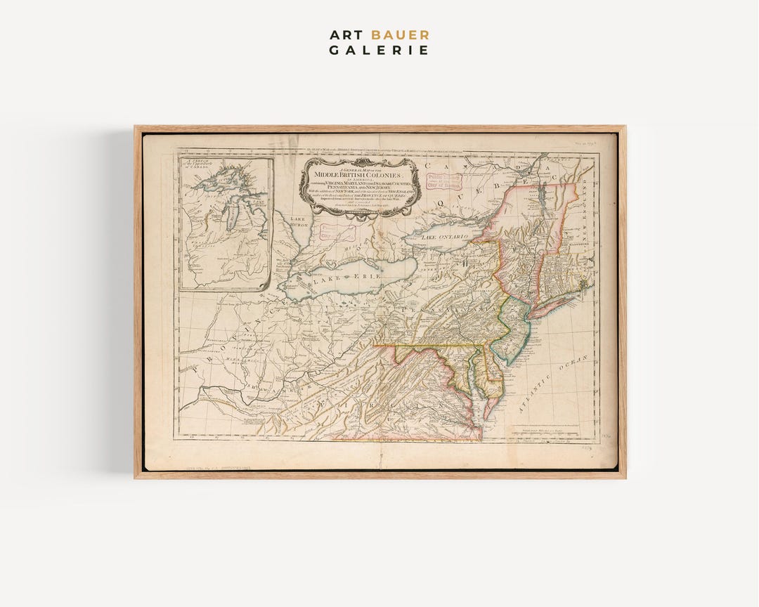 Map of the American Colonies | 1776 | Colonial America Map, Historical ...