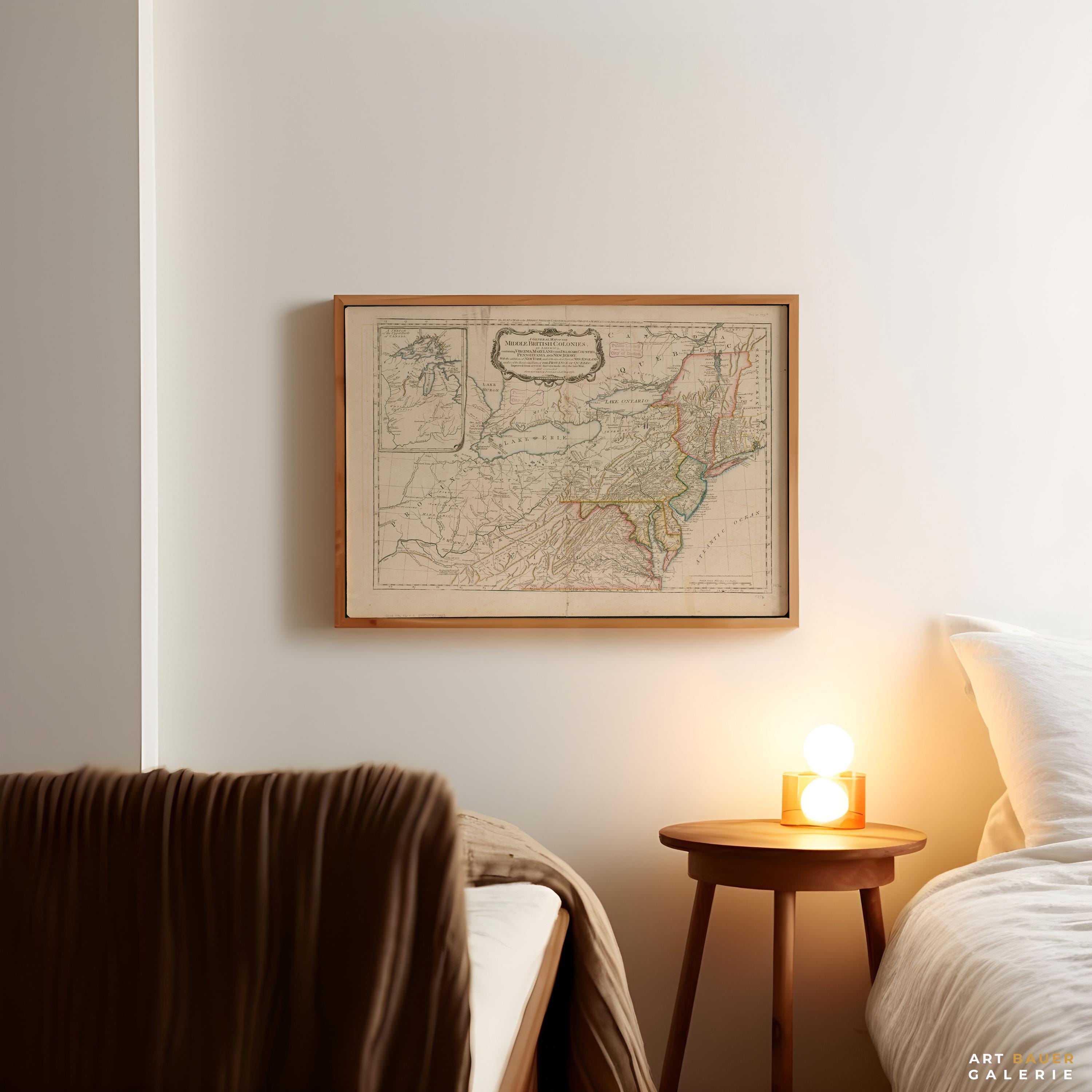 Map of the American Colonies | 1776 | Colonial America Map, Historical ...