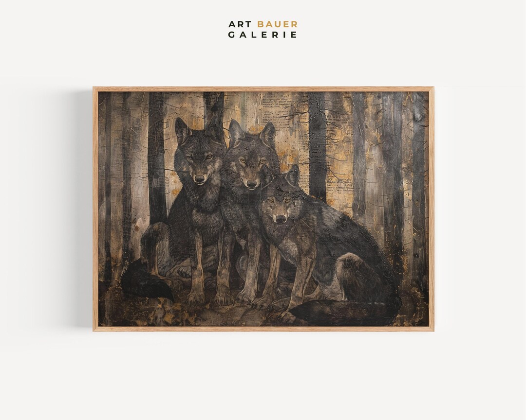 Medieval Wolves | Medieval Art Print, Wall Decor, Wolf Pack Art ...