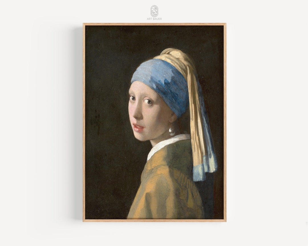 Girl With a Pearl Earring, Johannes Vermeer Golden Age Print, Female ...