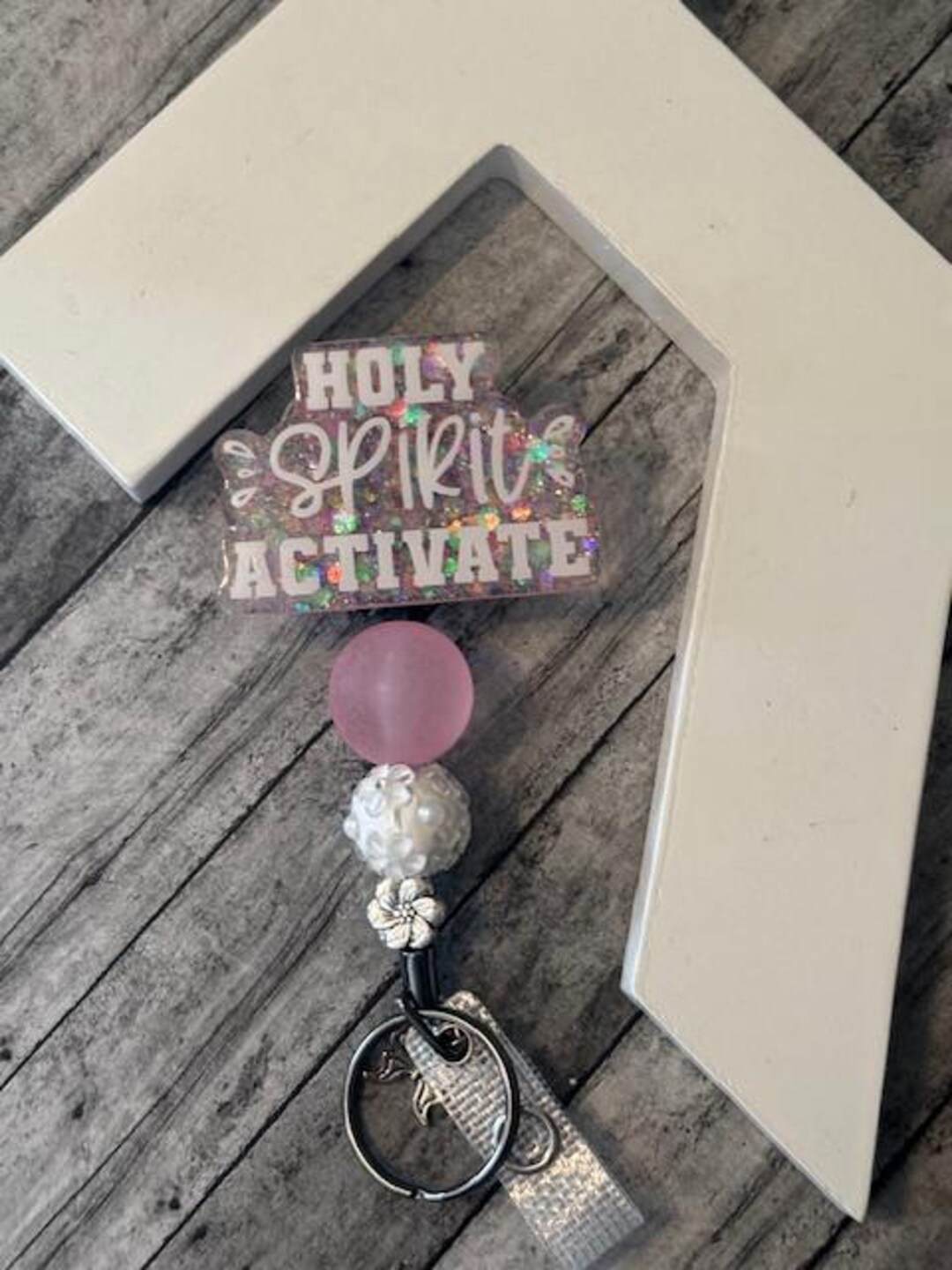 Beaded Badge Reel (metal)- "holy Spirit Activate" - Etsy