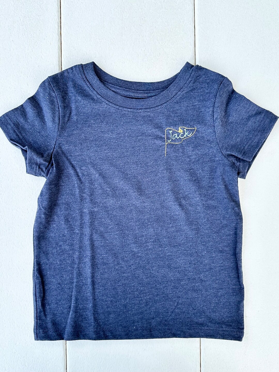 Personalized Embroidered Pennant Flag Shirt, Embroidered Tee - Etsy