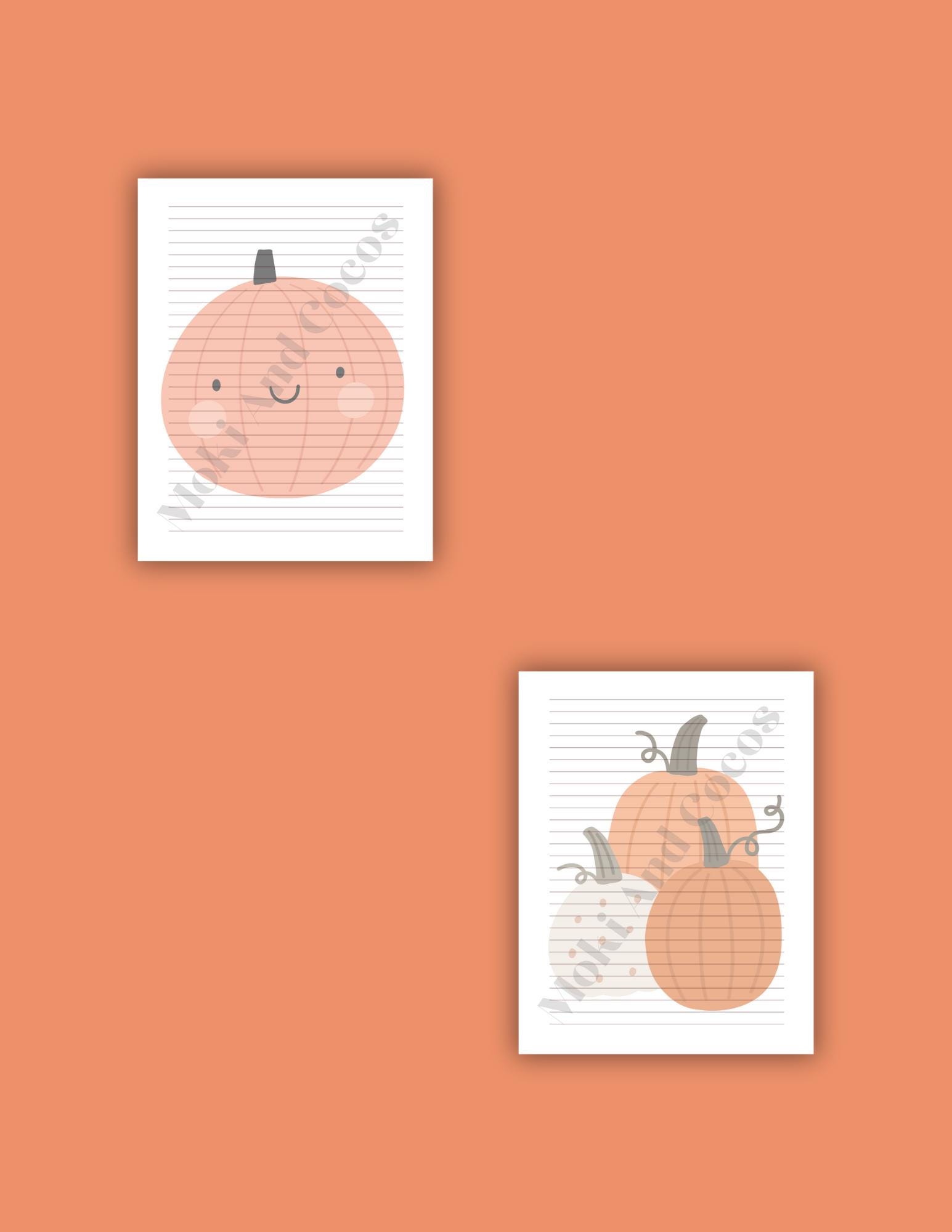 Kawaii Autumn Stationery Set | 10 Cute Printable Pages + BONUS Pattern ...