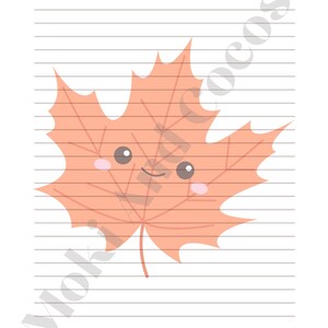 Kawaii Autumn Stationery Set | 10 Cute Printable Pages + BONUS Pattern ...