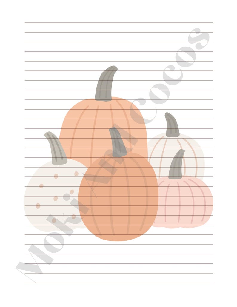 Kawaii Autumn Stationery Set | 10 Cute Printable Pages + BONUS Pattern ...