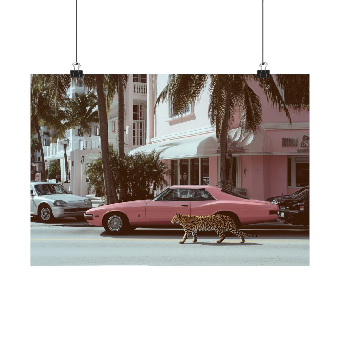Vintage Leopard Miami Vice Matte Poster: 80s Retro Wall Art - Etsy