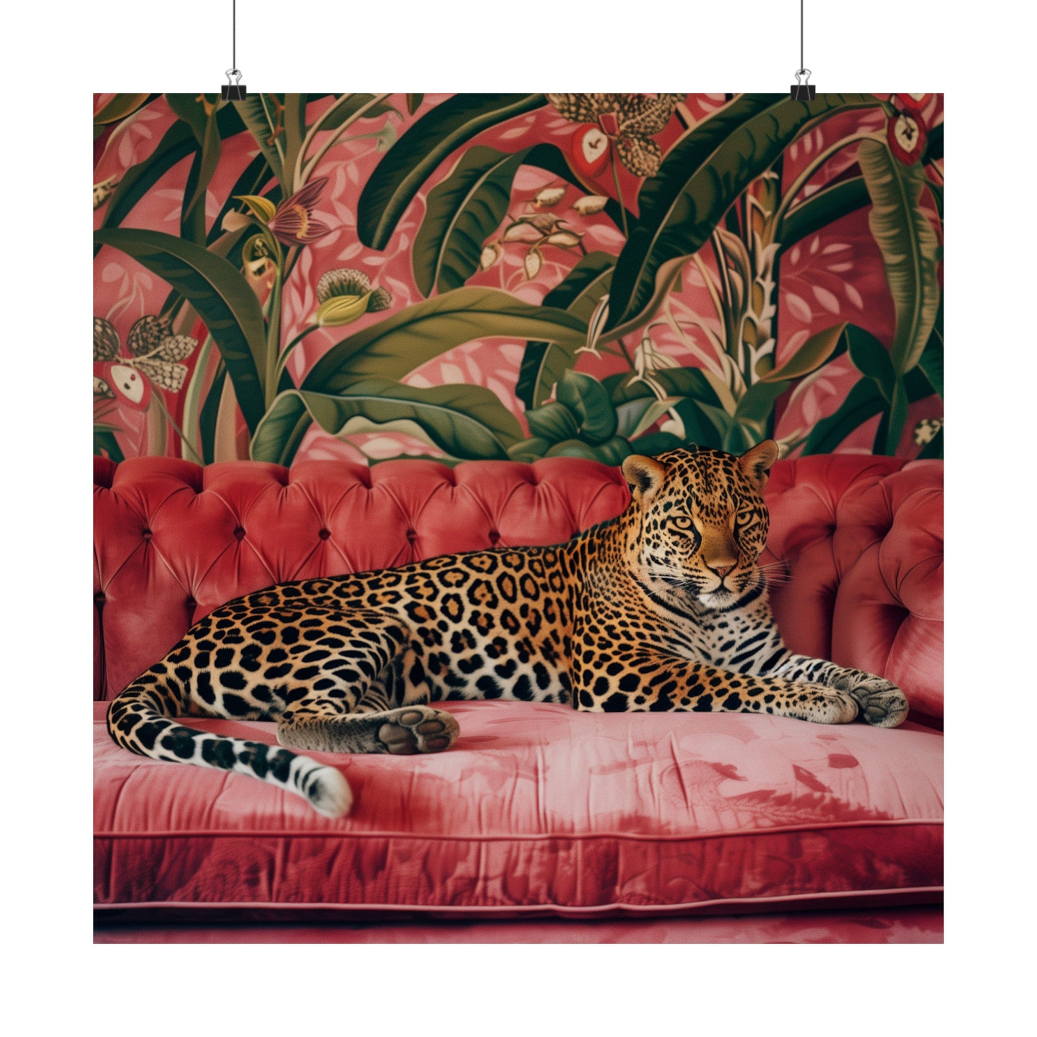 Leopard on Pink Velvet Poster: 80's Miami Vice Wall Art - Etsy
