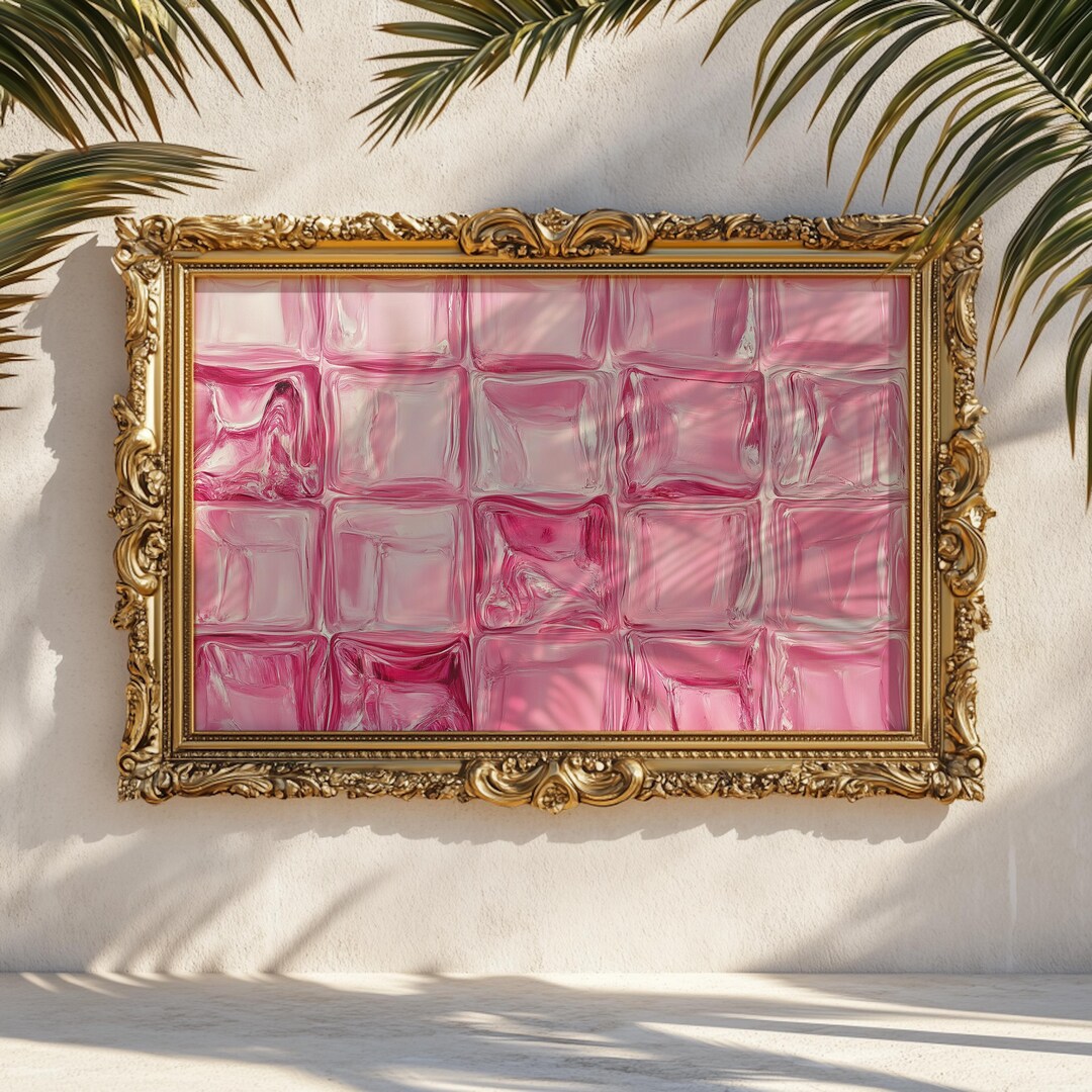 Light Pink Glass Blocks Print | 80s Abstract Texture Wall Art - Etsy