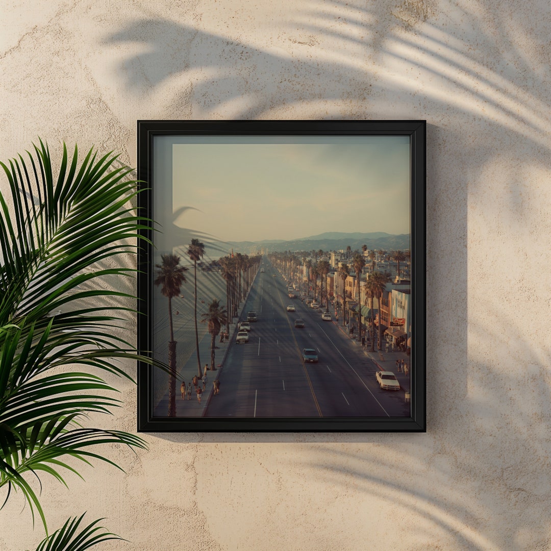 Retro Venice Beach Poster: 80s Inspired Coastal Wall Art - Etsy