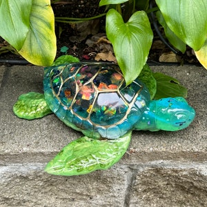 11 Inch Giant Sea Turtle Made Out of Resin and Stones - Etsy
