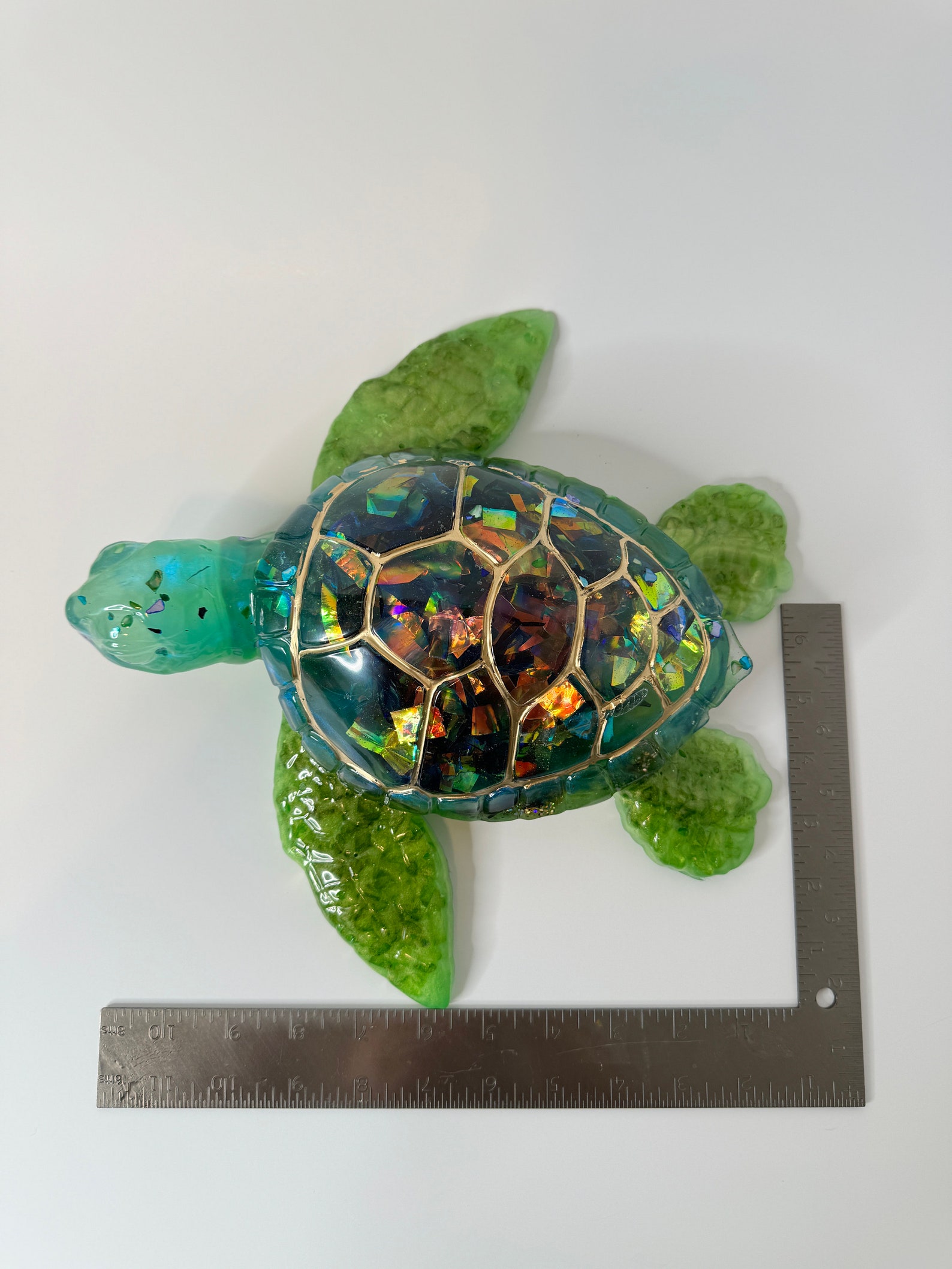 11 Inch Giant Sea Turtle Made Out of Resin and Stones - Etsy