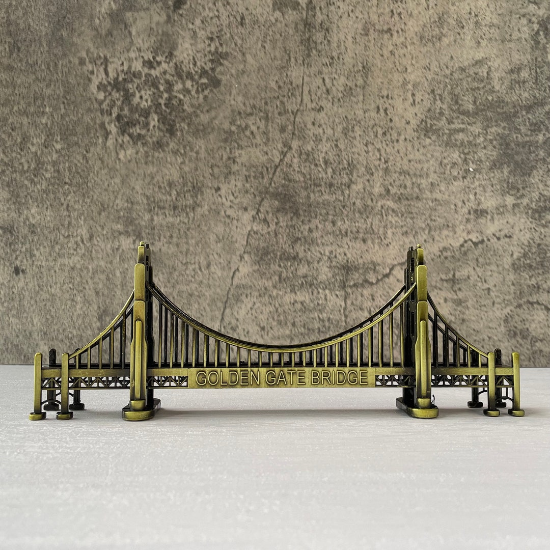 Vintage Brass Model, Golden Gate Bridge Model, Home Decor - Etsy