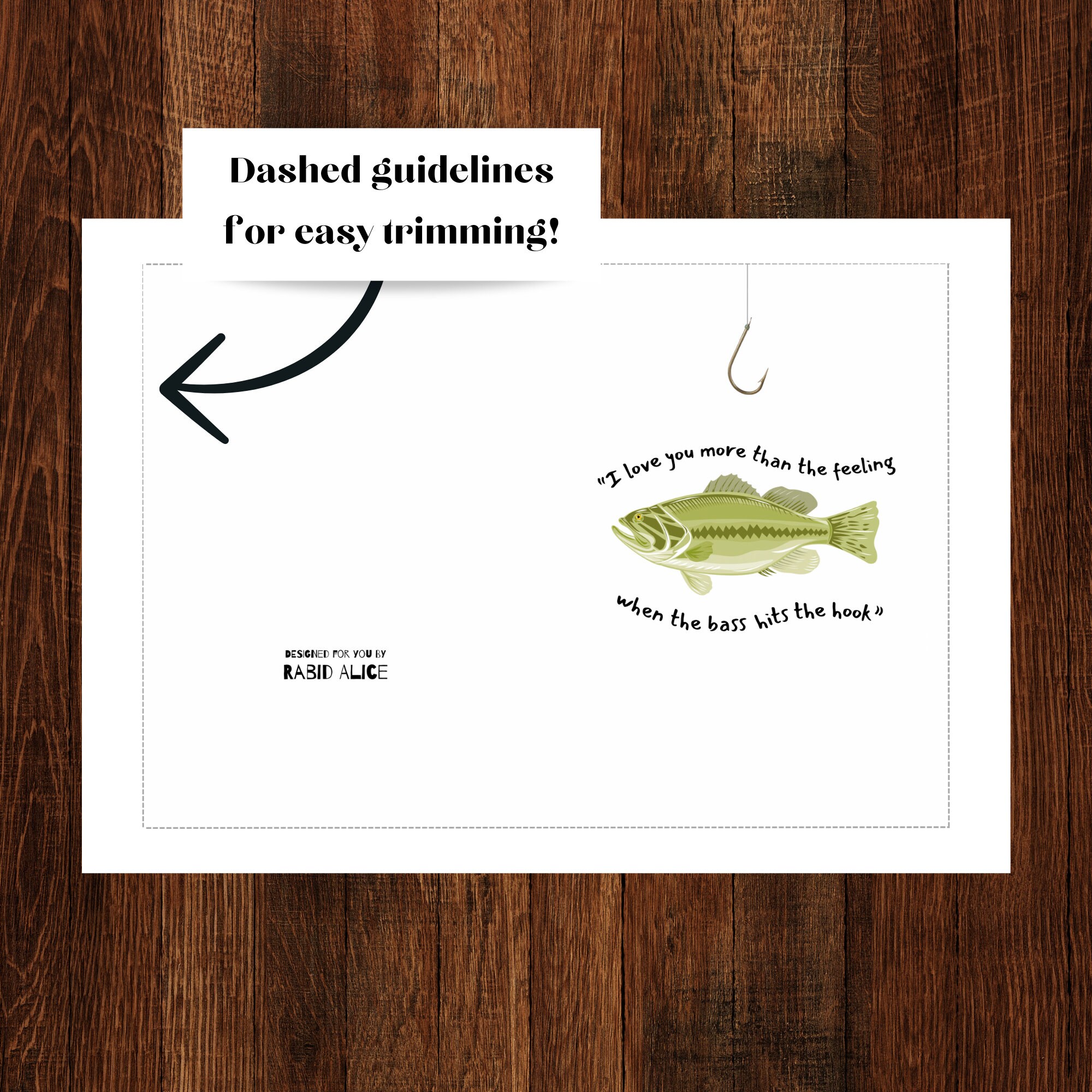 Fishing Valentine's Day Card, Fishing Greeting Card, Valentine's Day ...