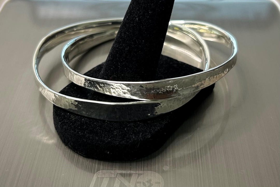 James Avery Sterling Silver 925 Linked Hammered Bangle Bracelet - Etsy