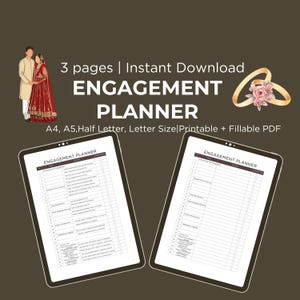 Engagement Planner Printable| Engagement Party| Engagement Paper ...