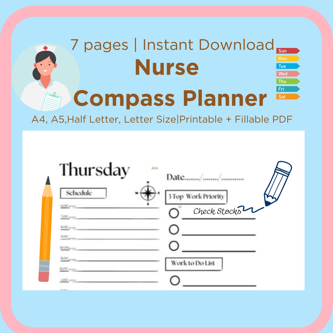 Nurse Harmony Daily Planner, Nurse Planner, Daily Journey, Nursing ...