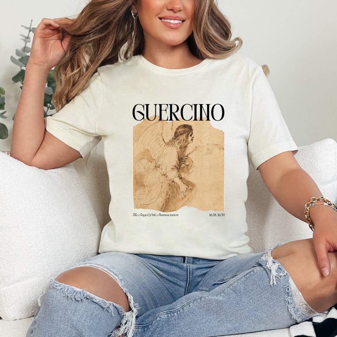 Guercino "the Angel of the Annunciation" Painting T-shirt Renaissance ...