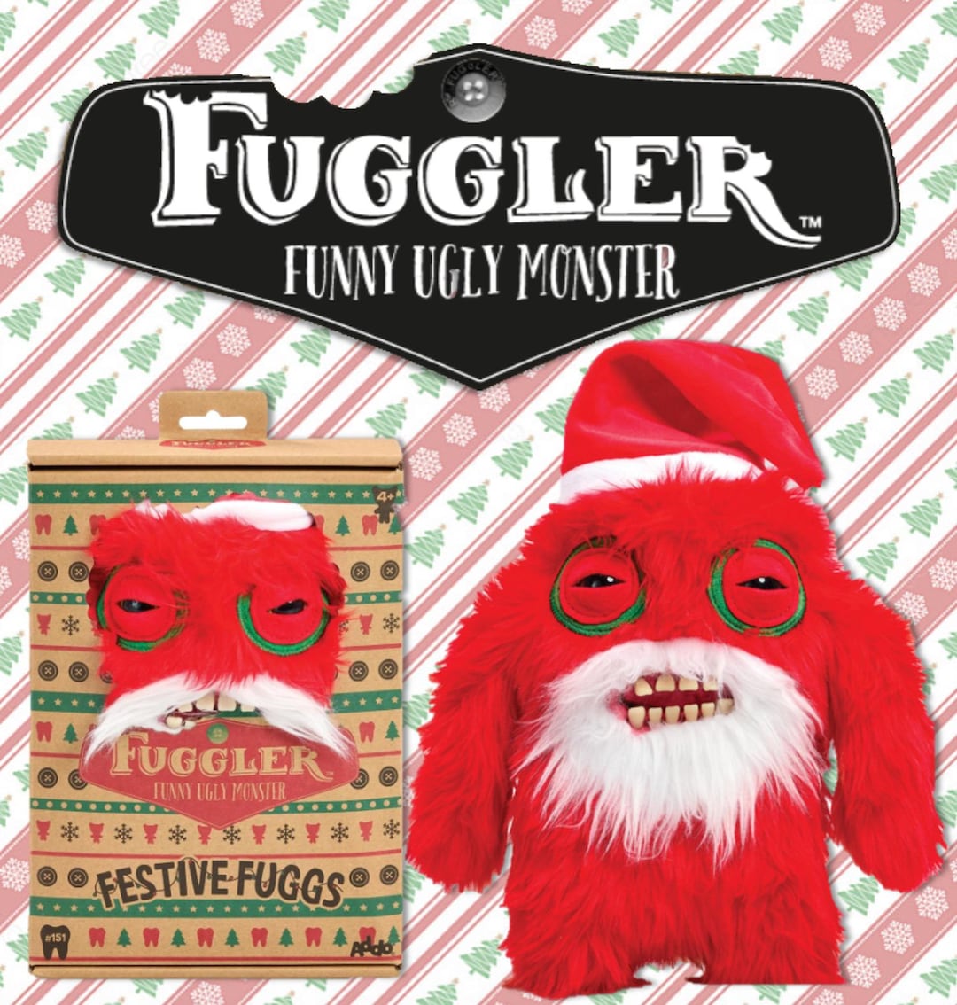 Festive Fugg - RED SANTA - Christmas Fuggler - Brand New! - Etsy