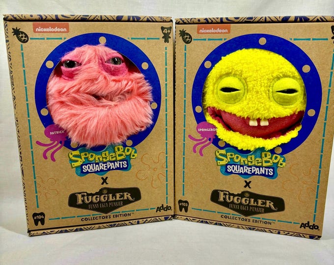 SET of 2 X Fuggler Spongebob Squarepants Patrick Star Nickelodeon BRAND ...