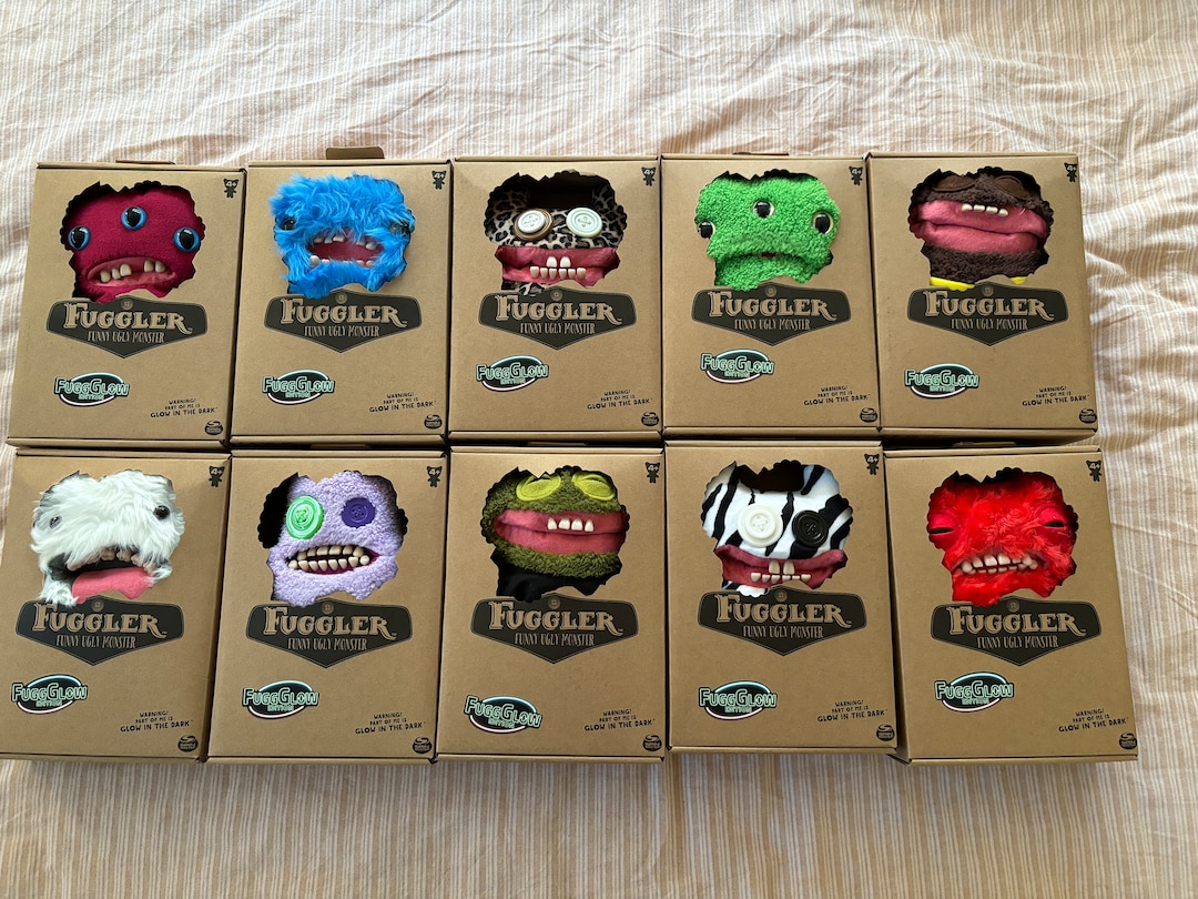 Set of 10 X Fuggler Funny Ugly Monster Fuggglow Edition 2024 Fugglers ...