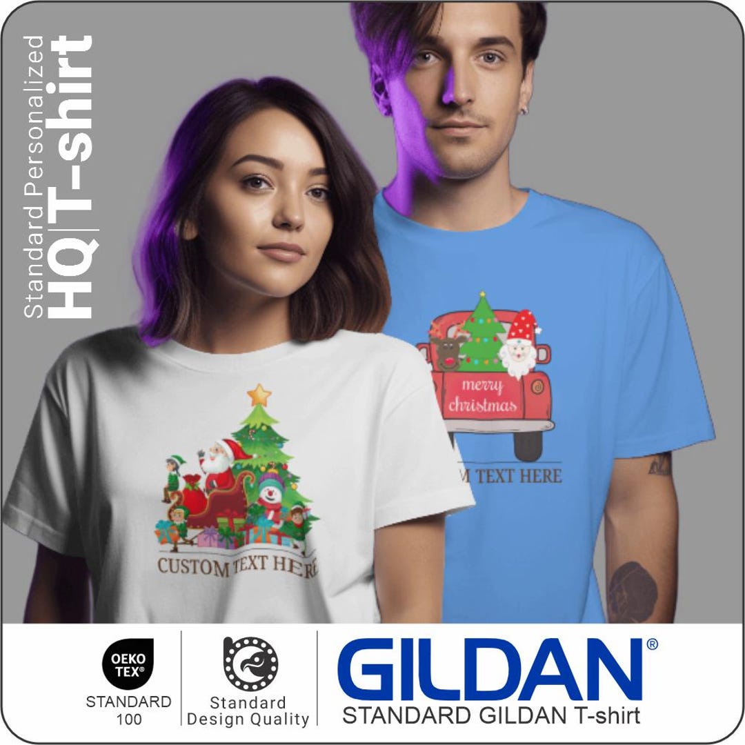 Personalized Christmas T-shirt Custom Holiday Designs Unique Graphic ...