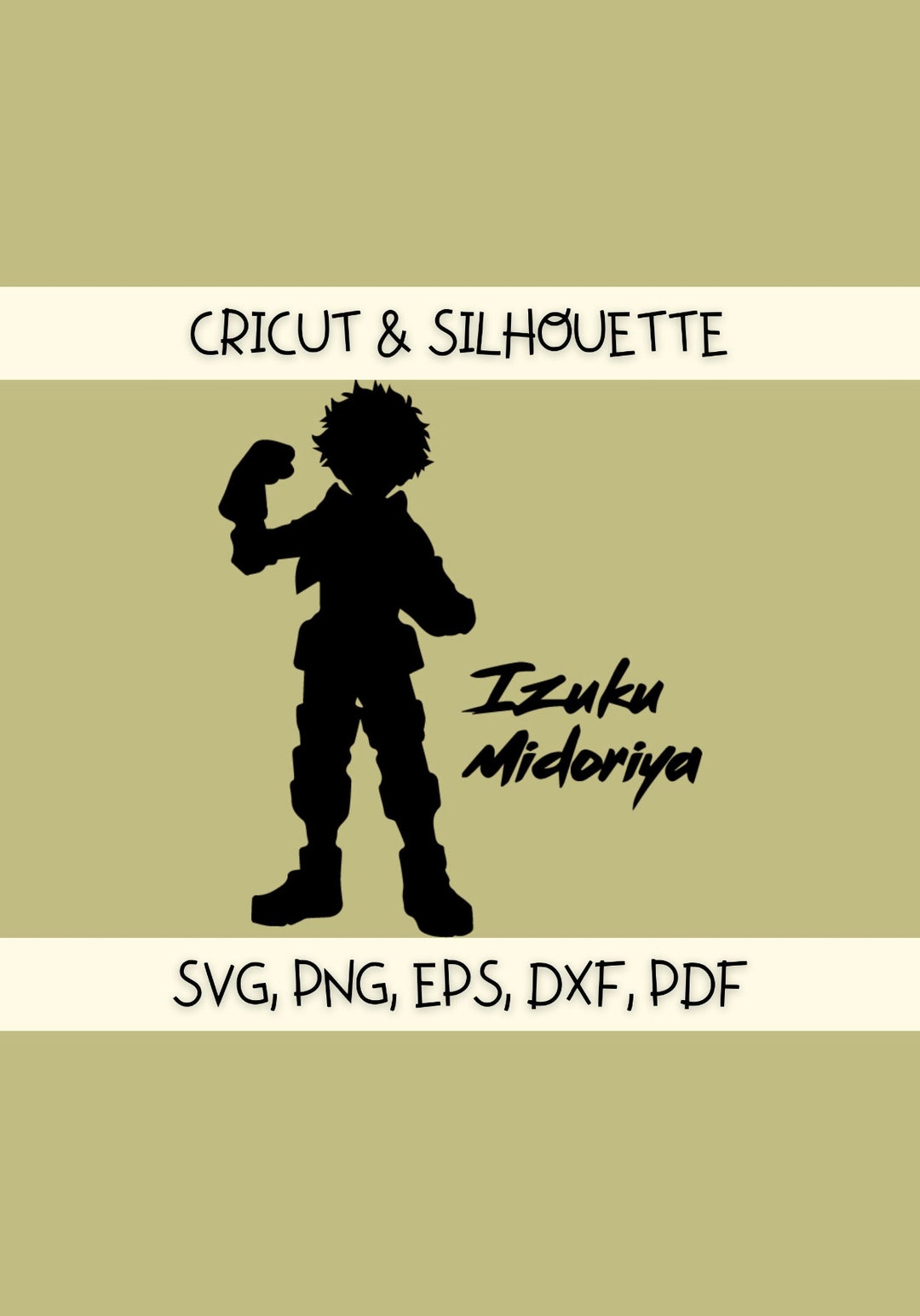 My Hero Academia MHA SVG Deku Izuku Midoriya SVG Silhouette Svg, Png ...