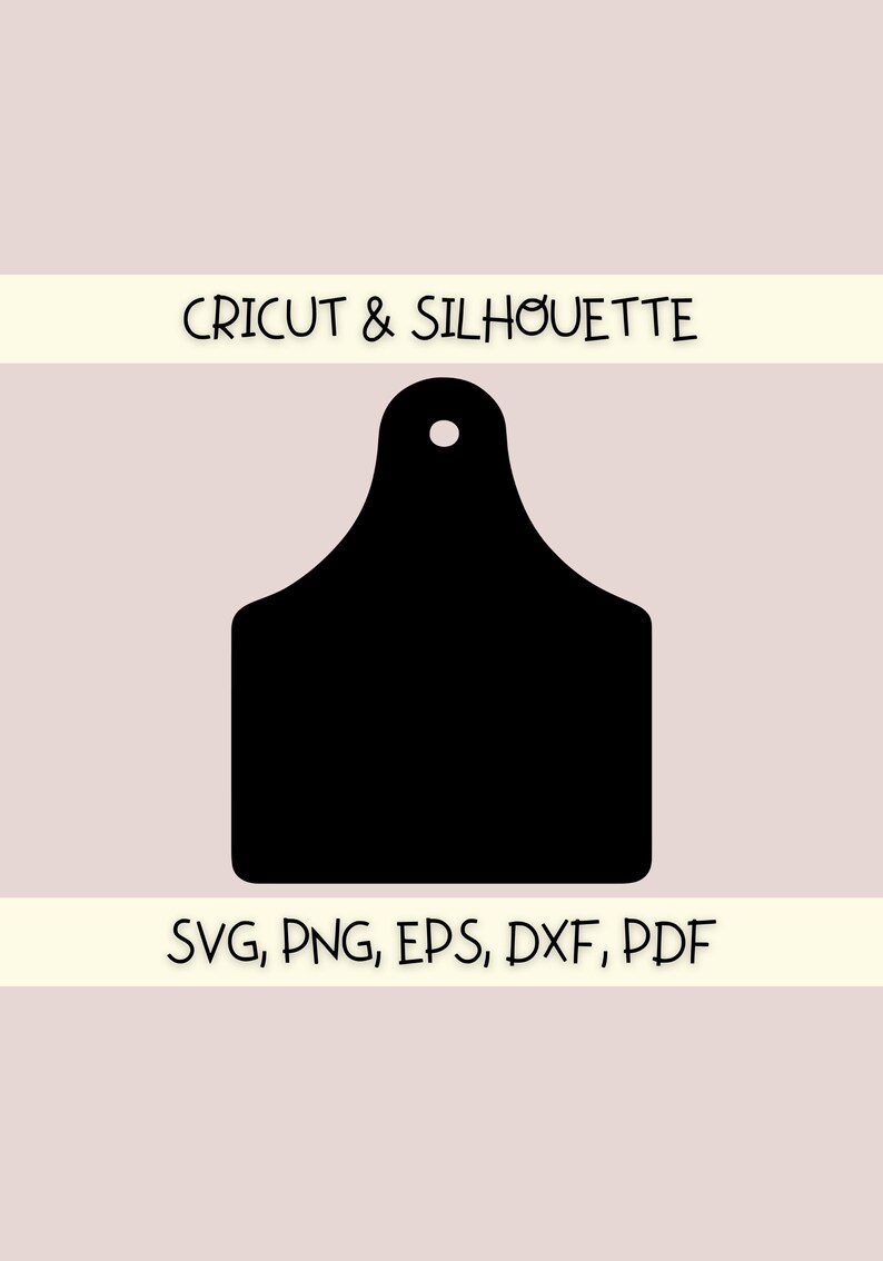 Cow Tag SVG Cut File Cattle Tag SVG Svg, Pdf, Eps, Png, Dxf Immediate ...