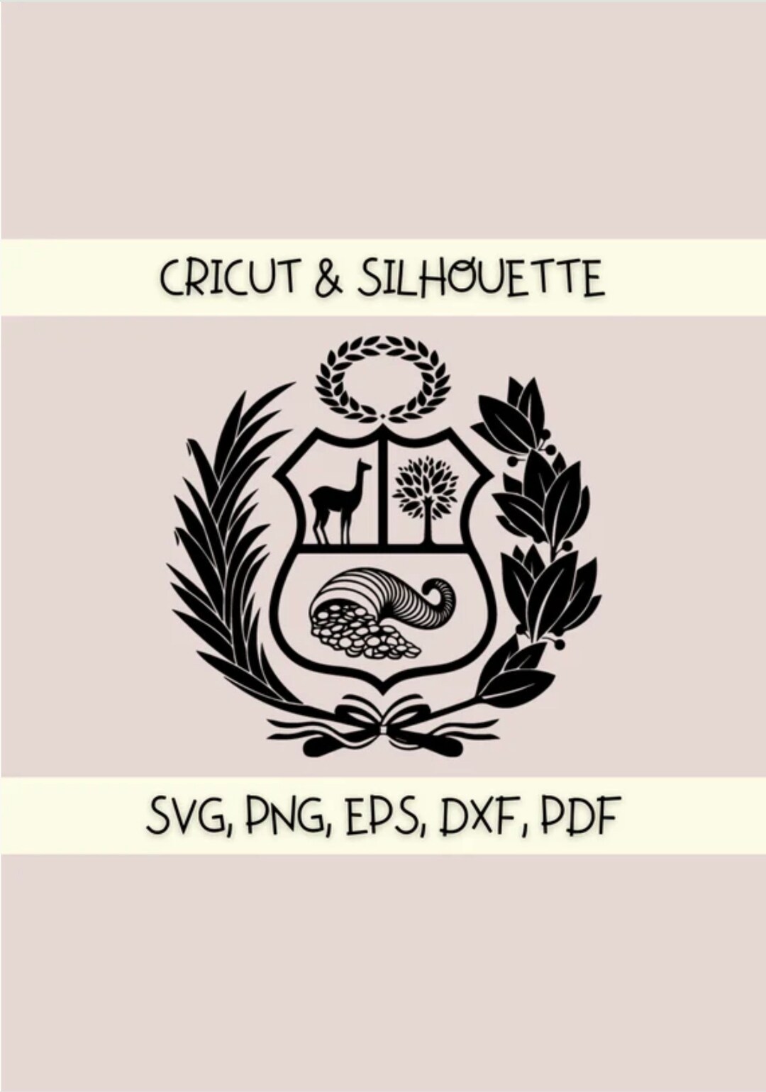 Peru Escudo SVG Peruvian Coat of Arms Svg, Png, Pdf, Eps, Dxf Cricut ...