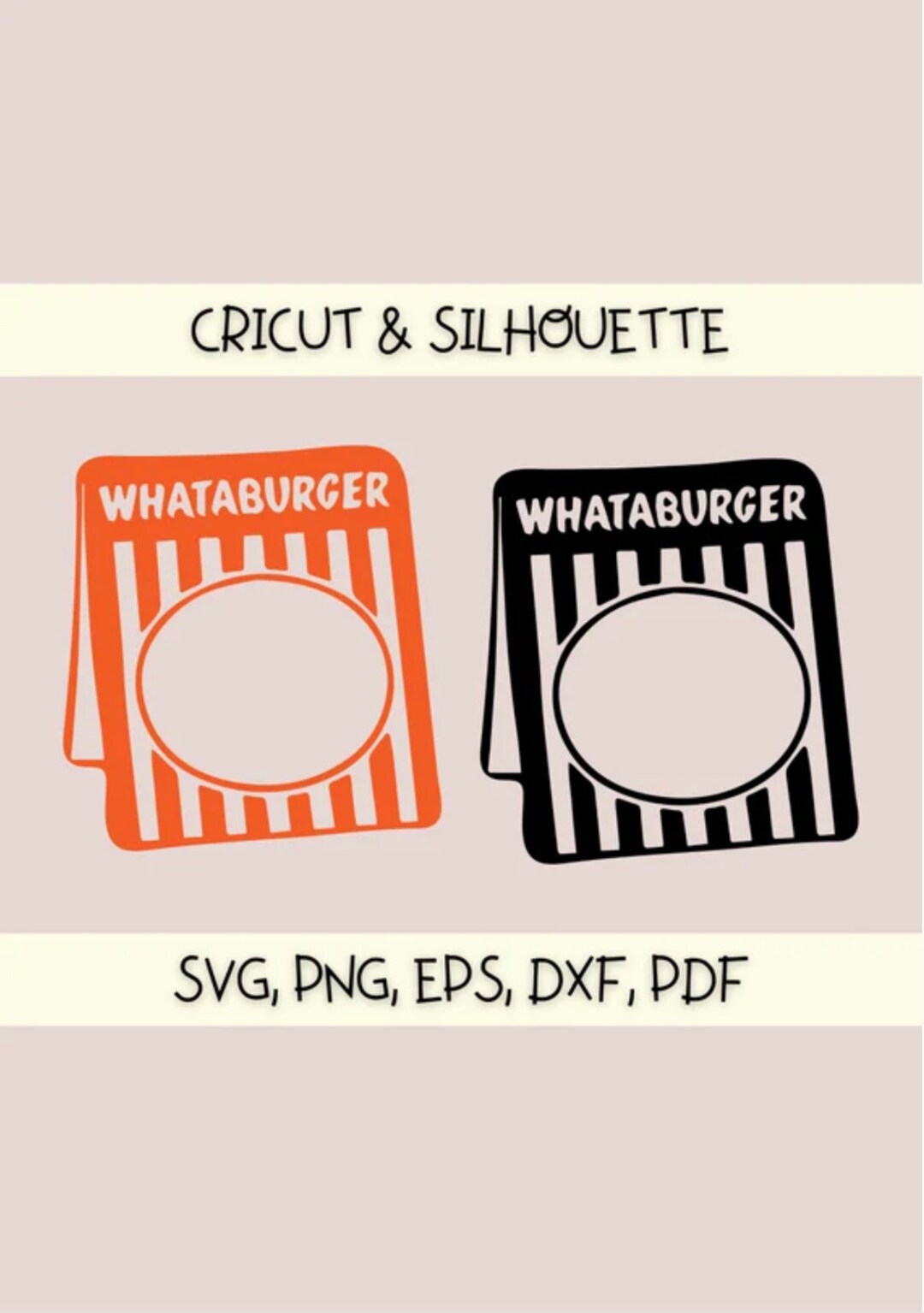 Whataburger Table Tent SVG Cricut and Silhouette Png, Pdf, Dxf, Eps ...
