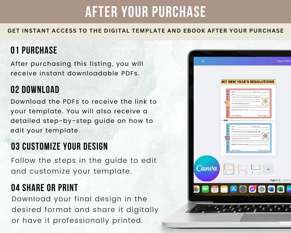 Editable 2025 New Year’s Resolutions Template for Kids Goal Setting ...