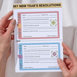 Editable 2025 New Year’s Resolutions Template for Kids Goal Setting ...