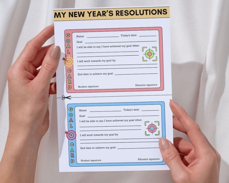 Editable 2025 New Year’s Resolutions Template for Kids Goal Setting ...
