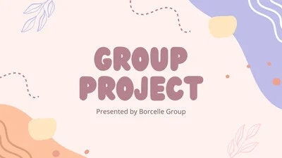 Pastel Cute Project Presentation Template - Etsy