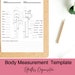 Sewing Body Measurement Template | Sewing Record | Apparel Design ...