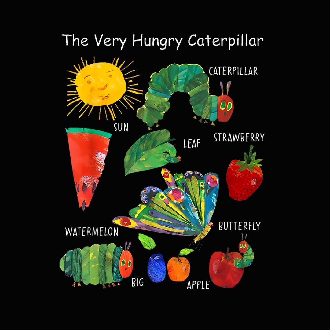 Cute Hungry Caterpillar Teacher Kindergarten Back to School PNG - Etsy