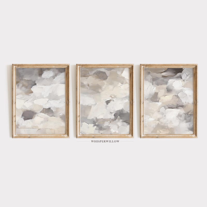 Taupe Gray Abstract - Etsy