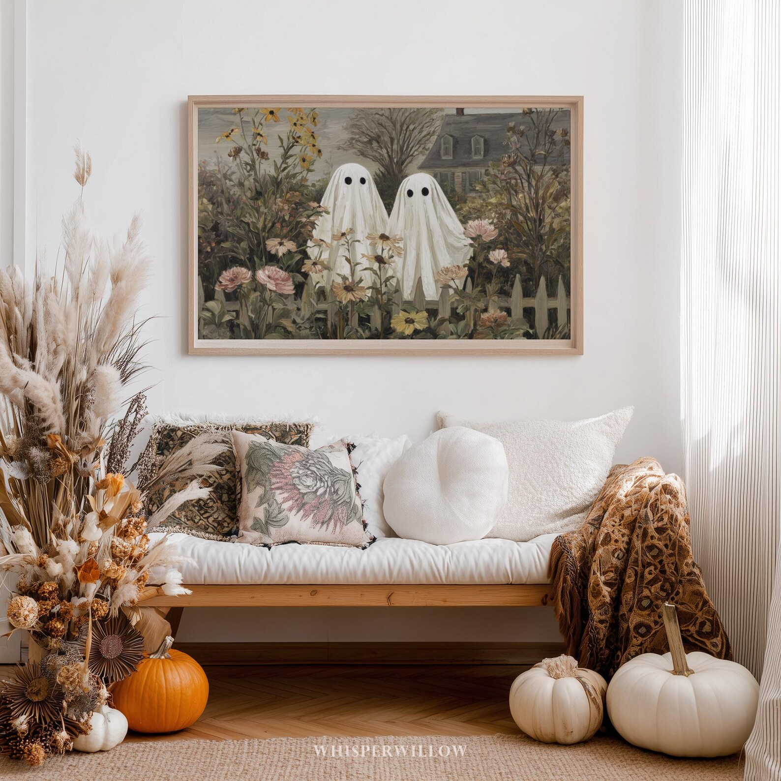 Vintage Ghosts Country Garden, Digital PRINTABLE Download, Halloween ...