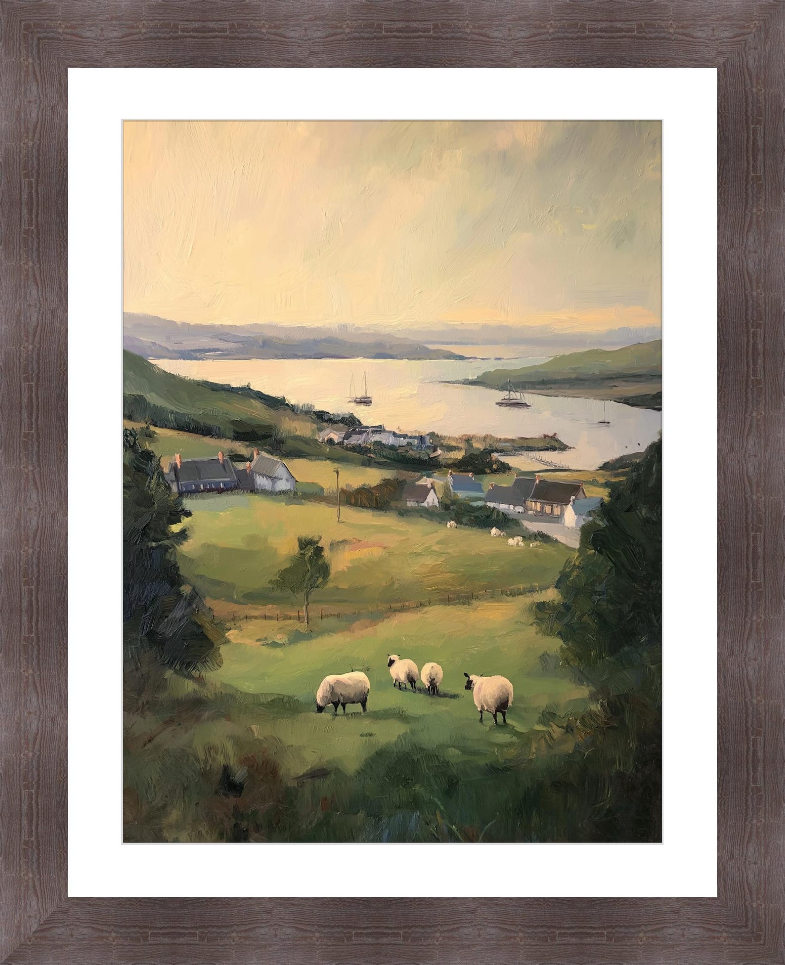Irish Countryside Coastal Scene Digital Painting, PRINTABLE Download ...