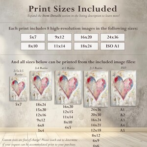 Abstract Heart Neutral Background Digital Painting, PRINTABLE Download ...