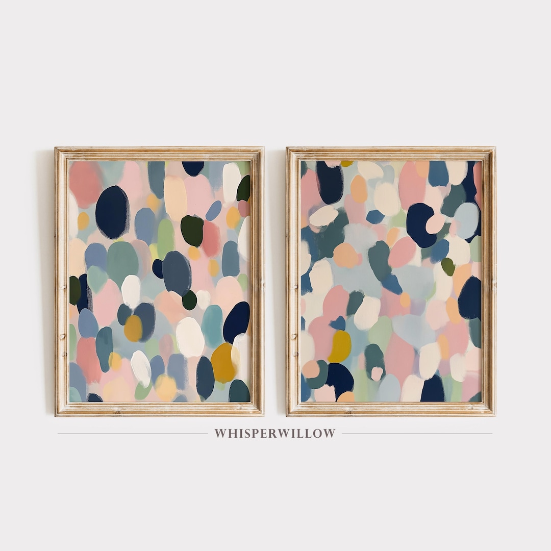 Abstract Paint Formations Digital Painting Set of TWO (2), PRINTABLE ...