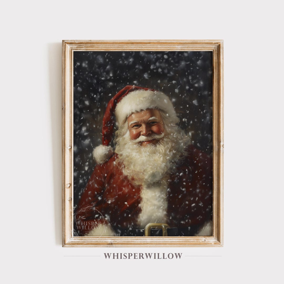 Vintage Santa Portrait - Digital PRINTABLE Download, Christmas Claus ...