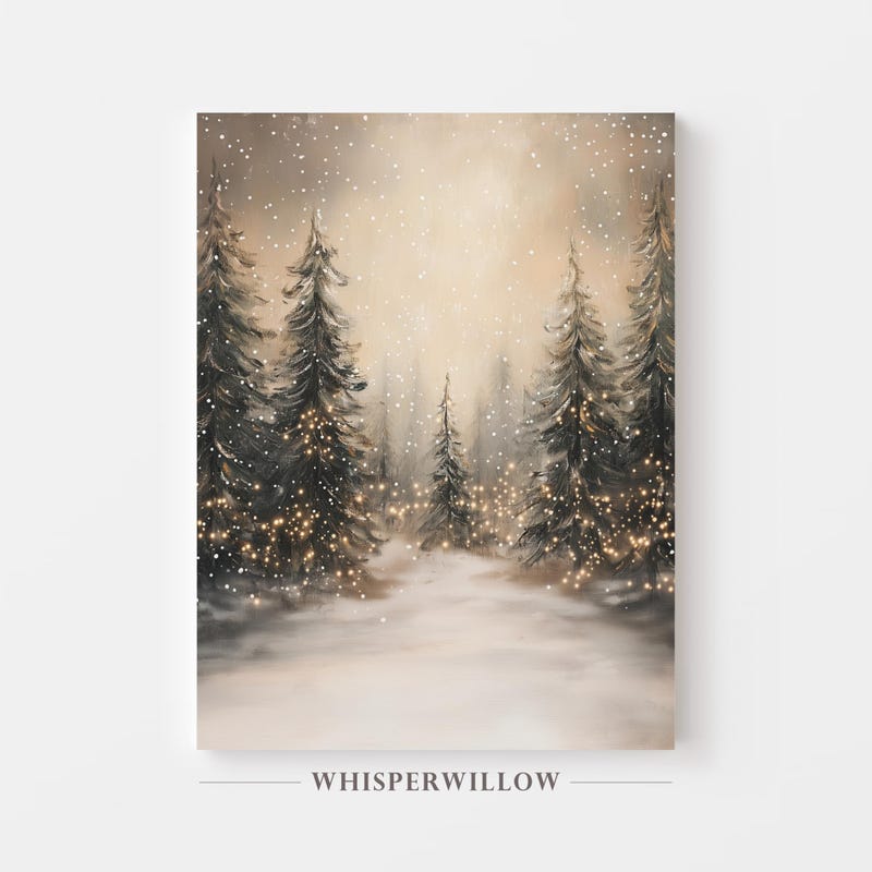 Led Winter Scenes Canvas - Etsy UK