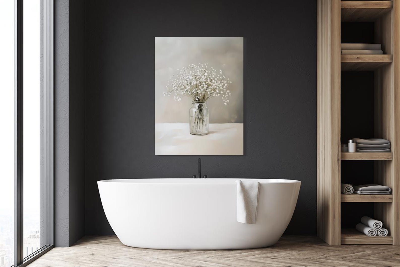 Babys Breath Bouquet Calming Whites Digital Painting, PRINTABLE ...