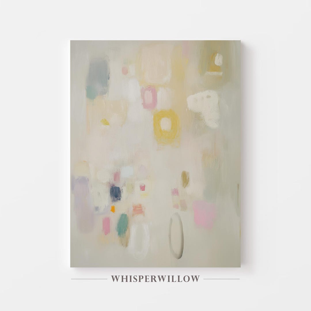CANVAS Art - Abstract Pastel Color Block - Modern Minimalist Print ...