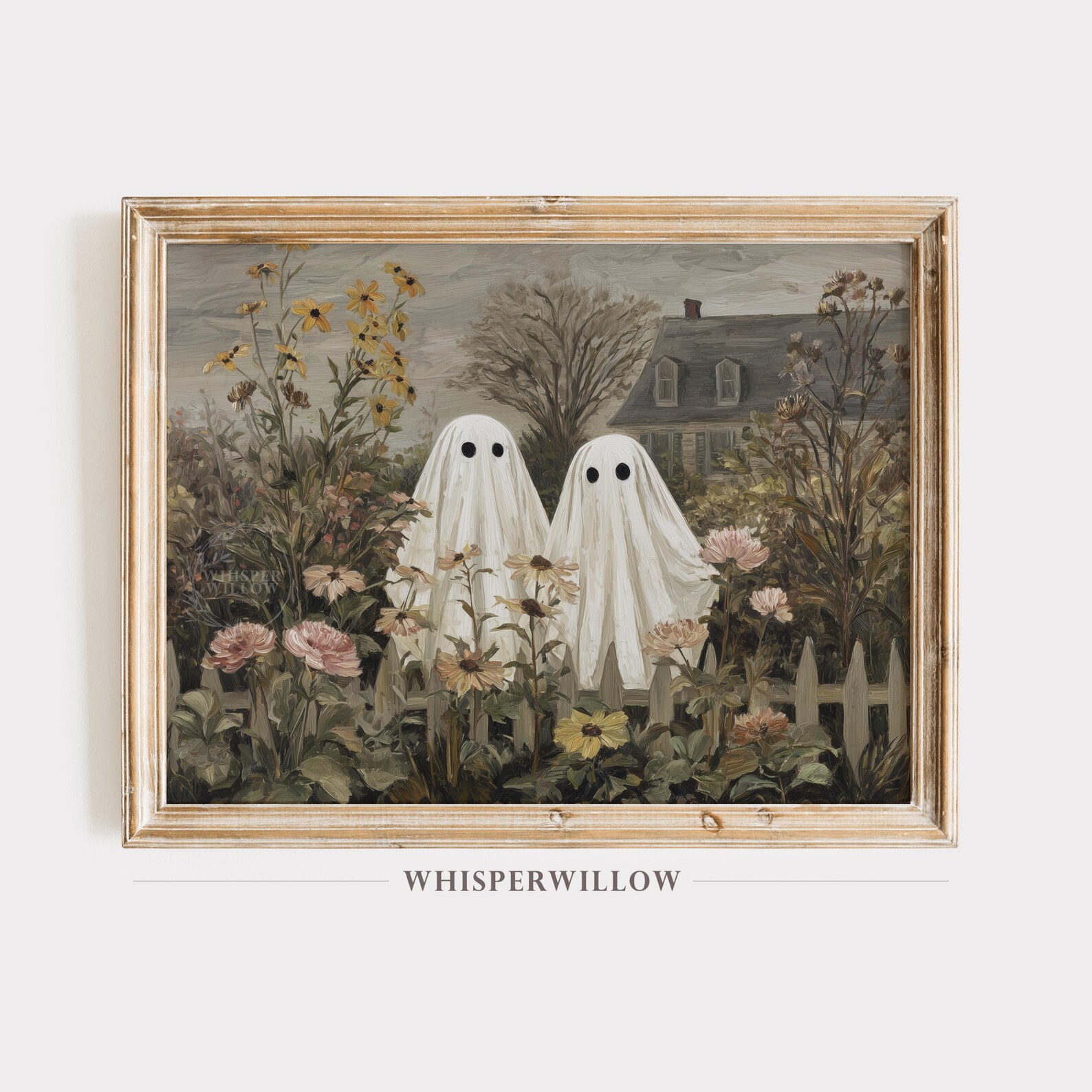 Vintage Ghosts Country Garden, Digital PRINTABLE Download, Halloween ...