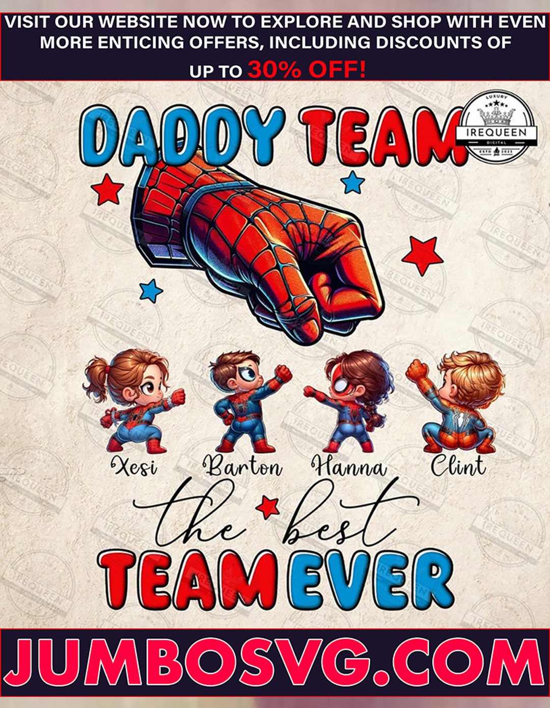 Custom Daddy Team Superhero Png, the Best Team Ever Png, Dad and Baby ...