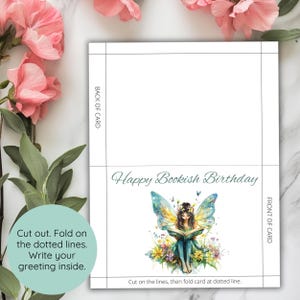 Printable Birthday Card for Readers | Reading Fairy | Book Worm ...