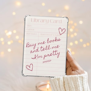 Printable Kindle Insert for Clear Case | Library Card Kindle Insert ...