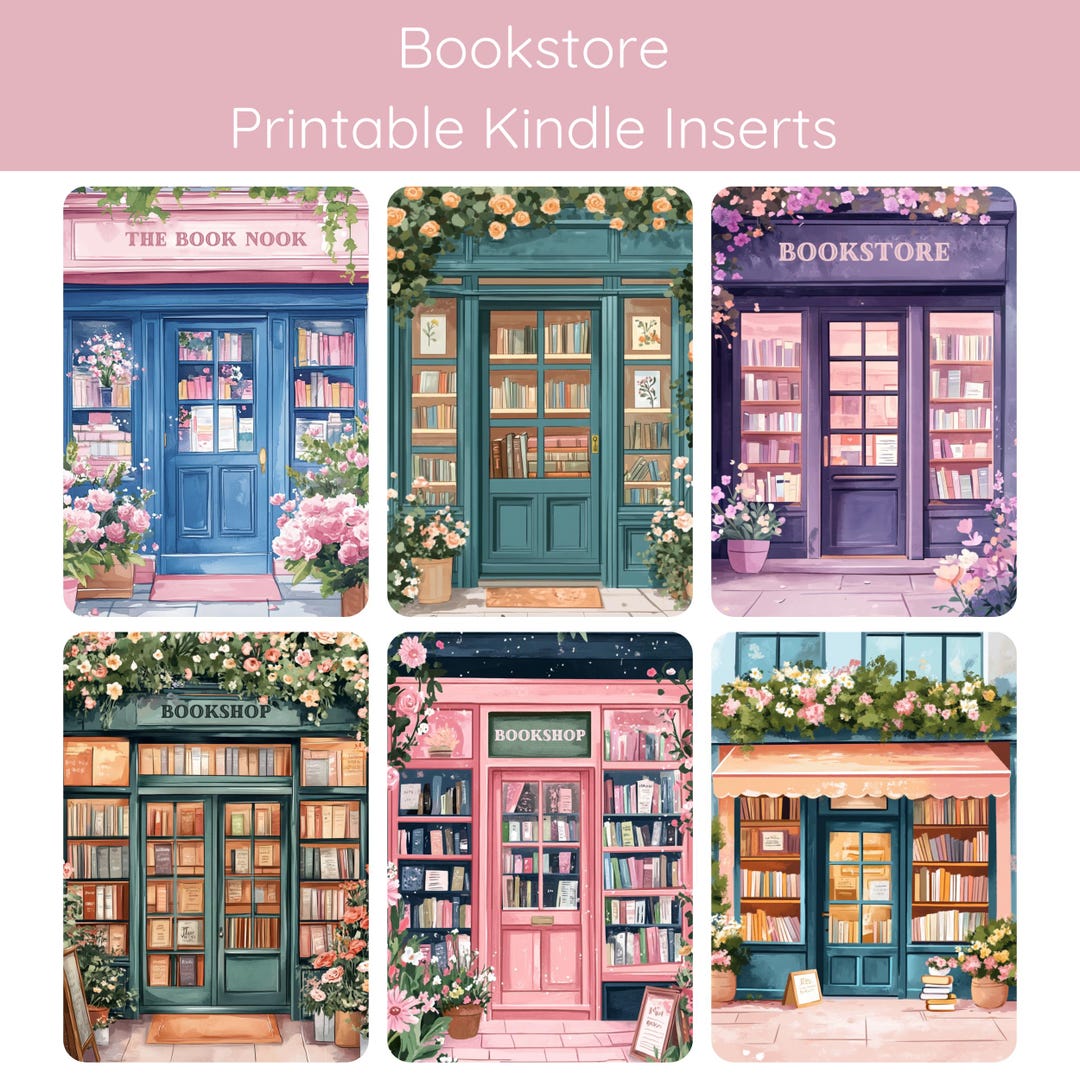 Printable Kindle Insert for Clear Case | Bookstore Kindle Insert ...