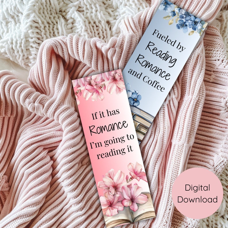 Romance Reader Bookmarks Printable Bookmarks Romance Bookmarks Bookmark ...
